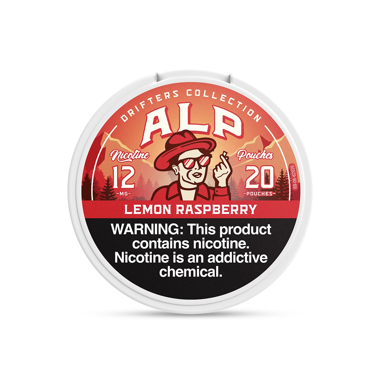 Drifters Lemon Raspberry Nicotine Pouches - 6 & 12 MG | ALP Pouches